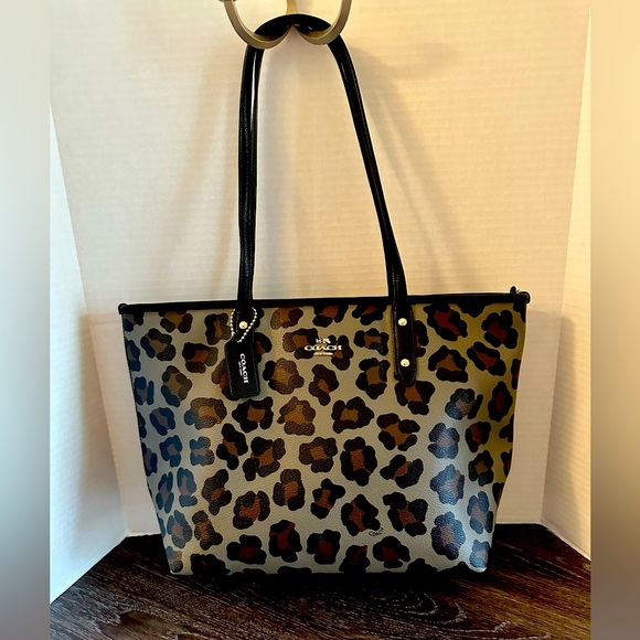 Coach | Bags | Coach Animal Print City Tote | Poshmark
